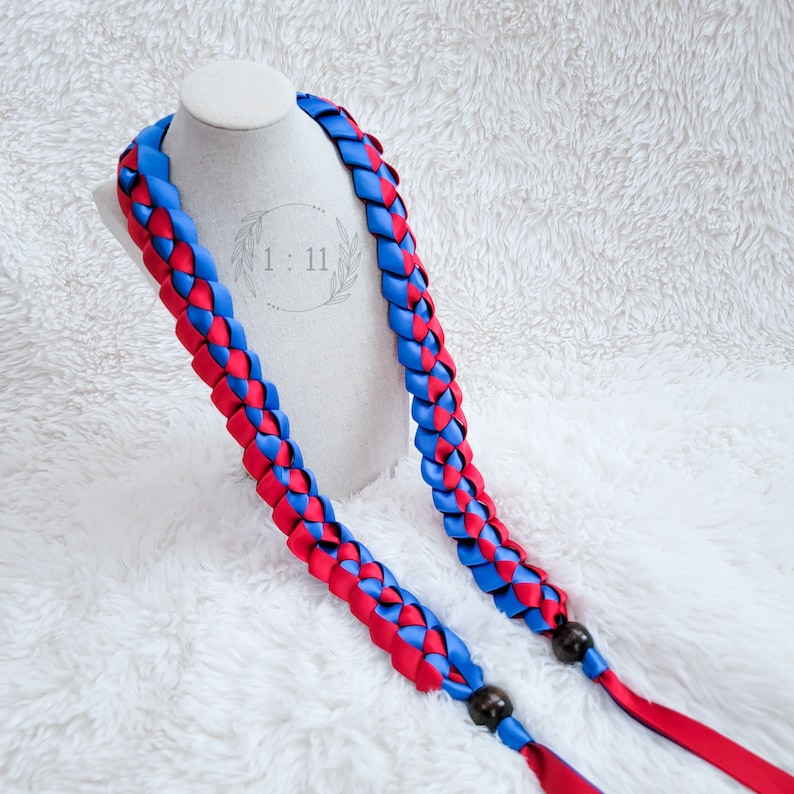 Open Ribbon Lei, Satin Braided Lei, Floral, Graduation, Grad Lei, Gift ...