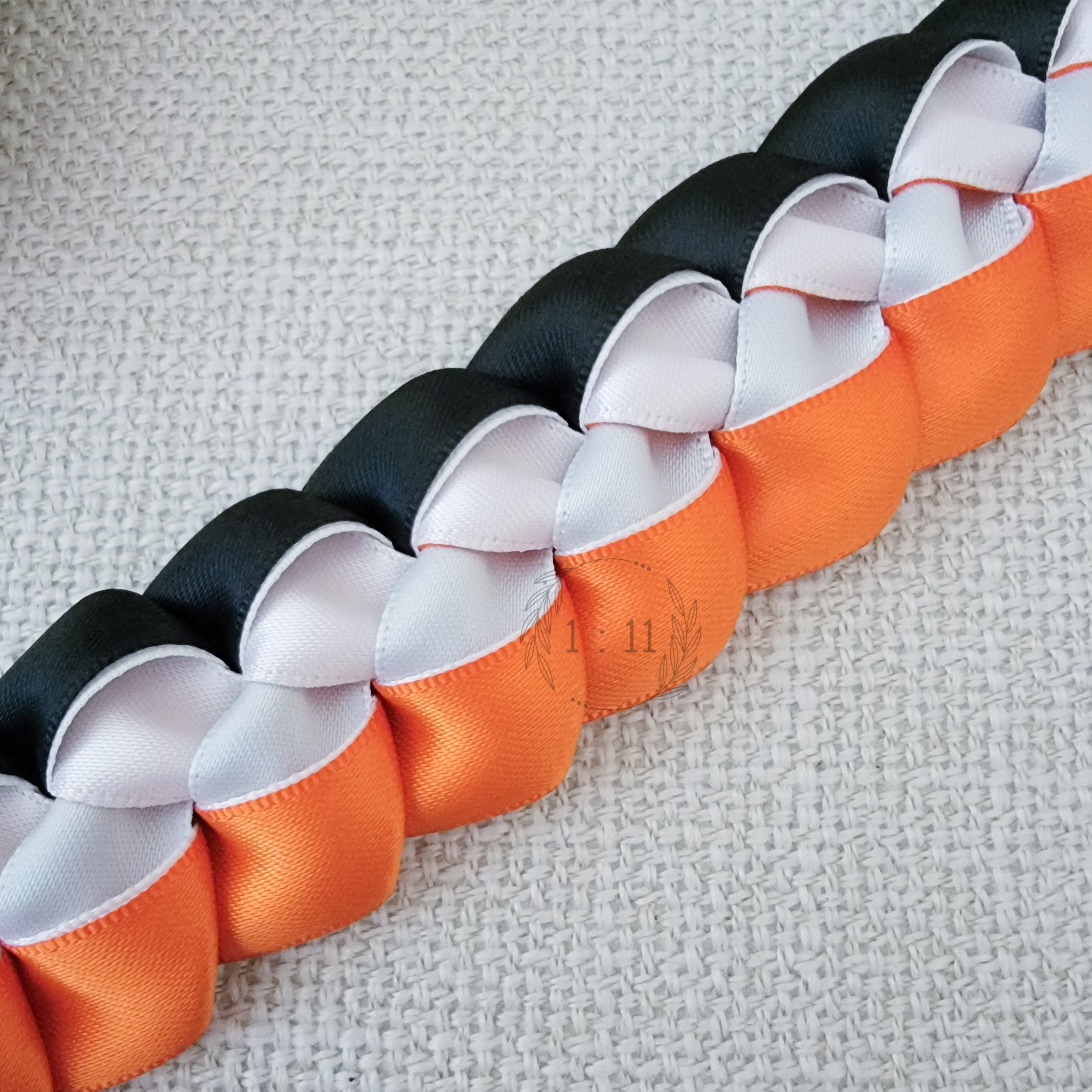 Open Three Color Lei, Grad Lei, Braided Lei, Ribbon Lei, Graduation ...