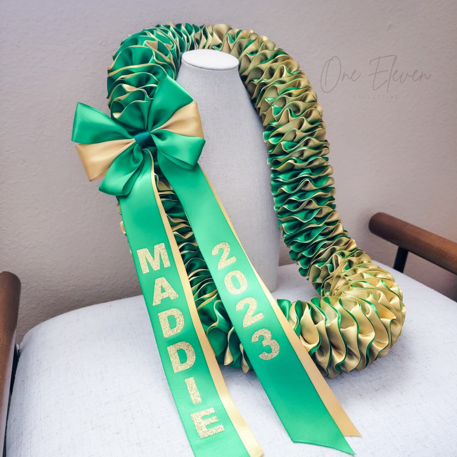 Double-sided Plumeria Lei Satin Ribbon Lei Floral Lei - Etsy