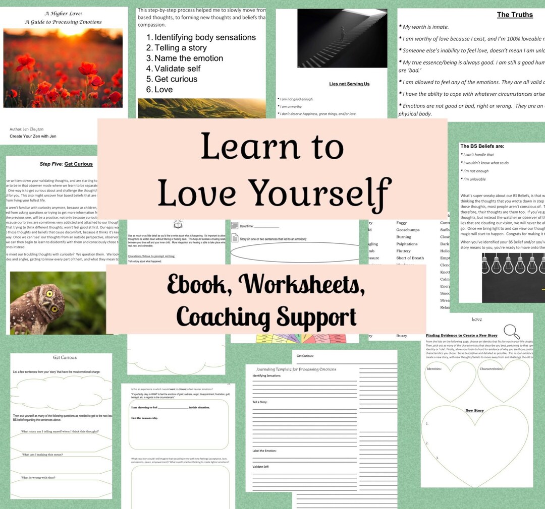 Motivation Worksheets,self Development Ebook,positive Thinking,love ...