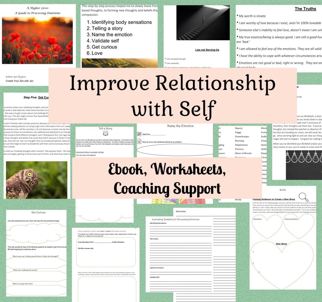 Positive Thoughts Book,self Help Guide,inner Child Worksheet,boundaries ...