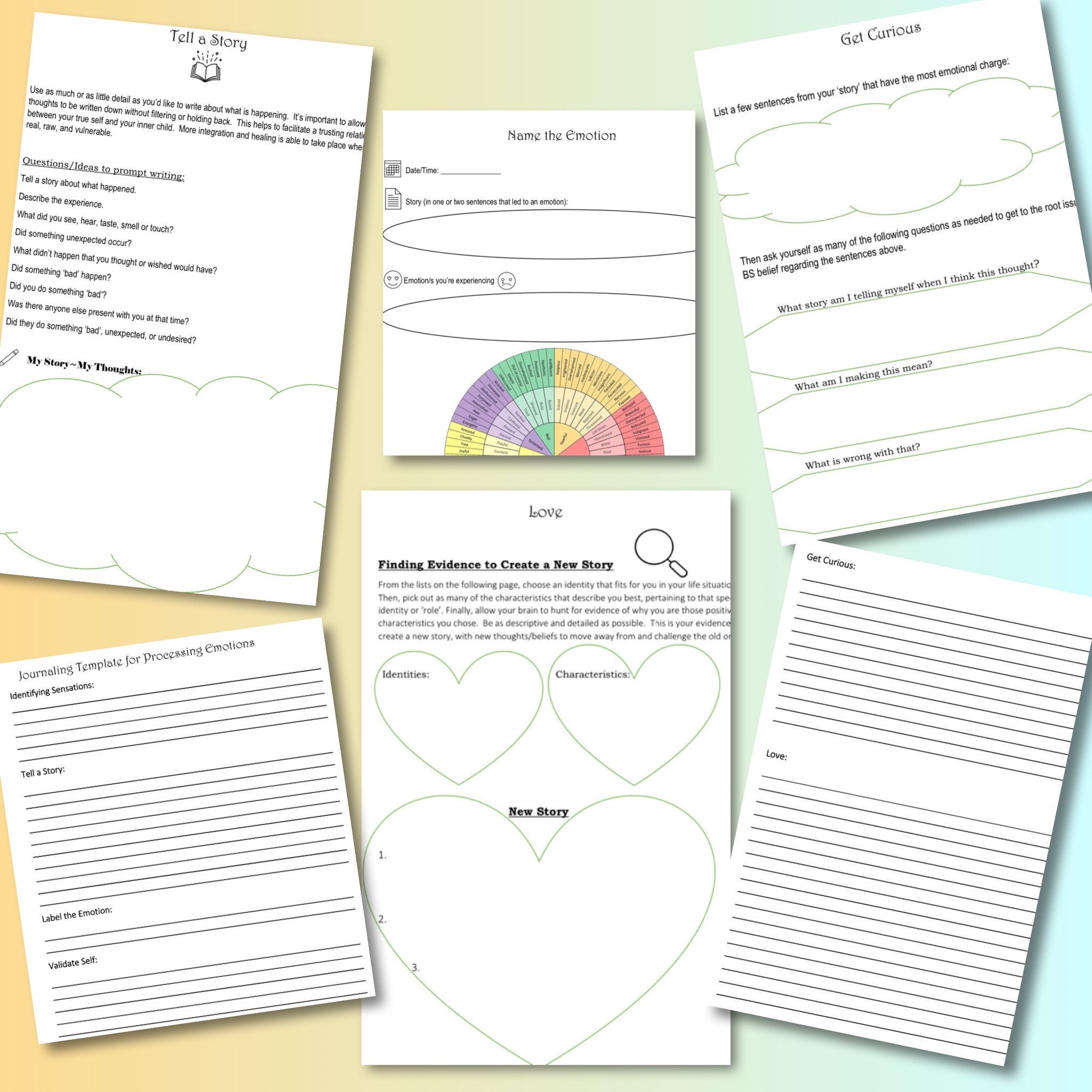 Mental Health Worksheet,self Care Workbook,peace Love,people Pleaser ...