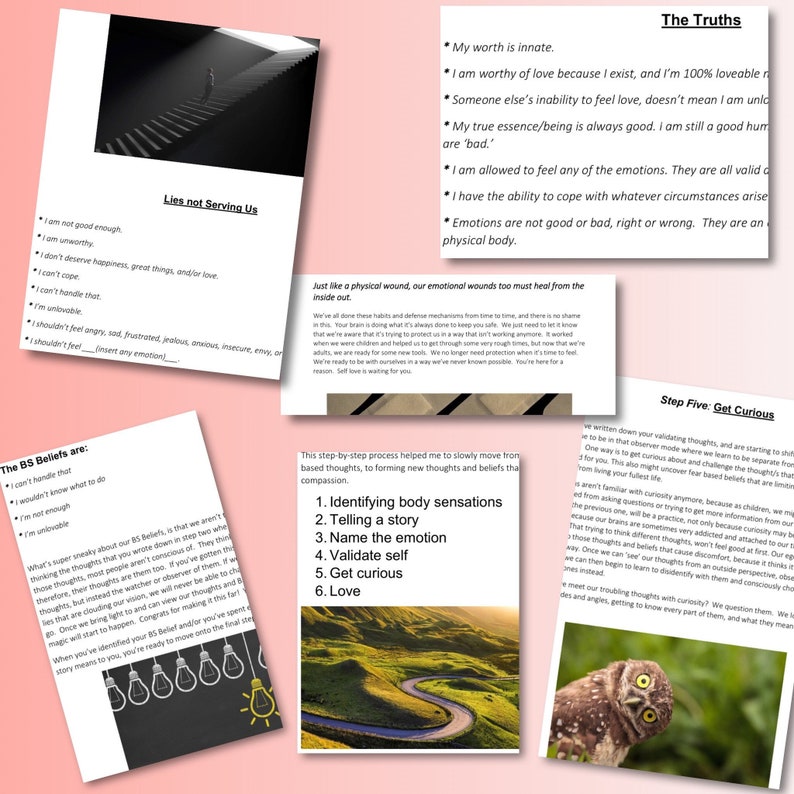 Mental Health Worksheet,self Care Workbook,peace Love,people Pleaser ...