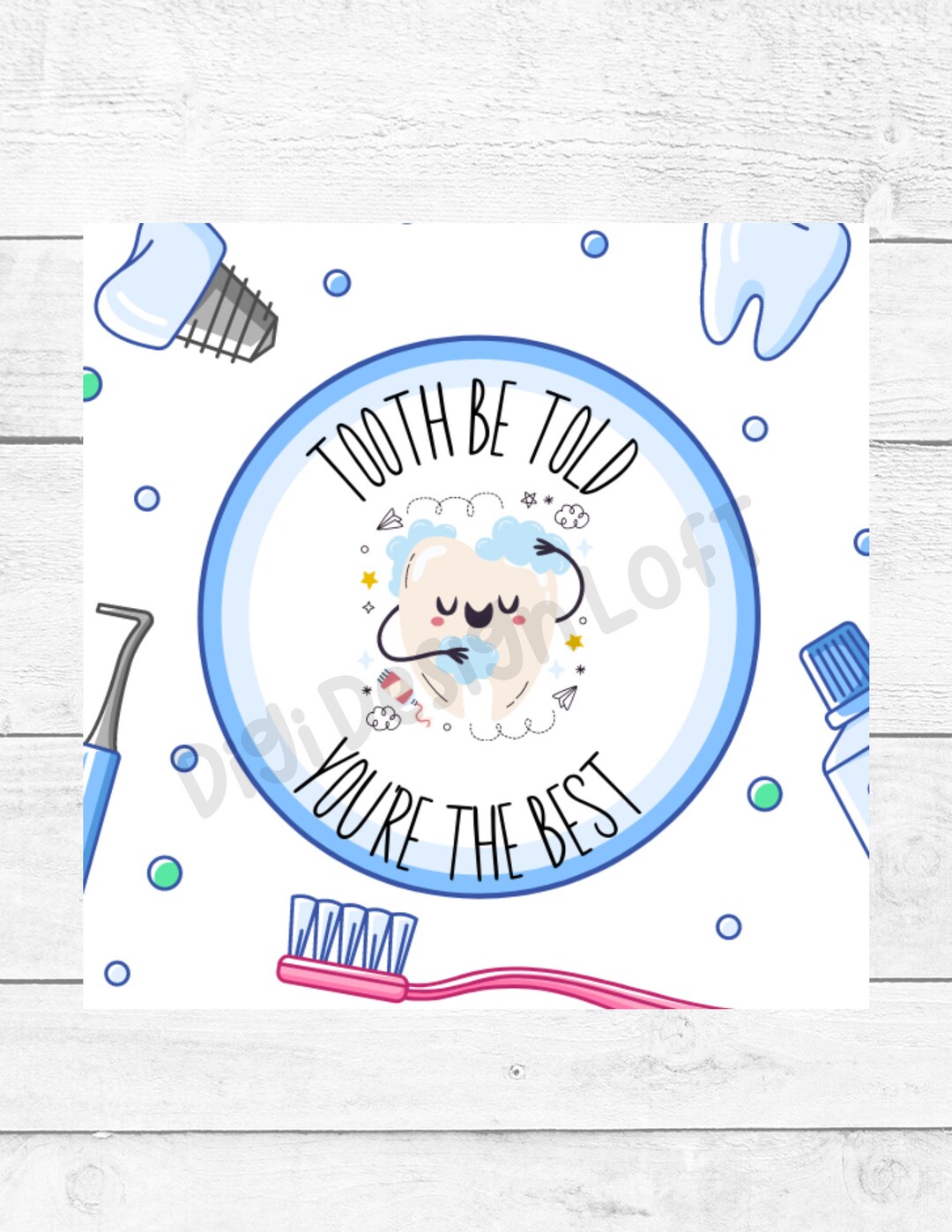 Dental Gift Tags tooth Be Told You're the Best Printable Dentist Dental ...