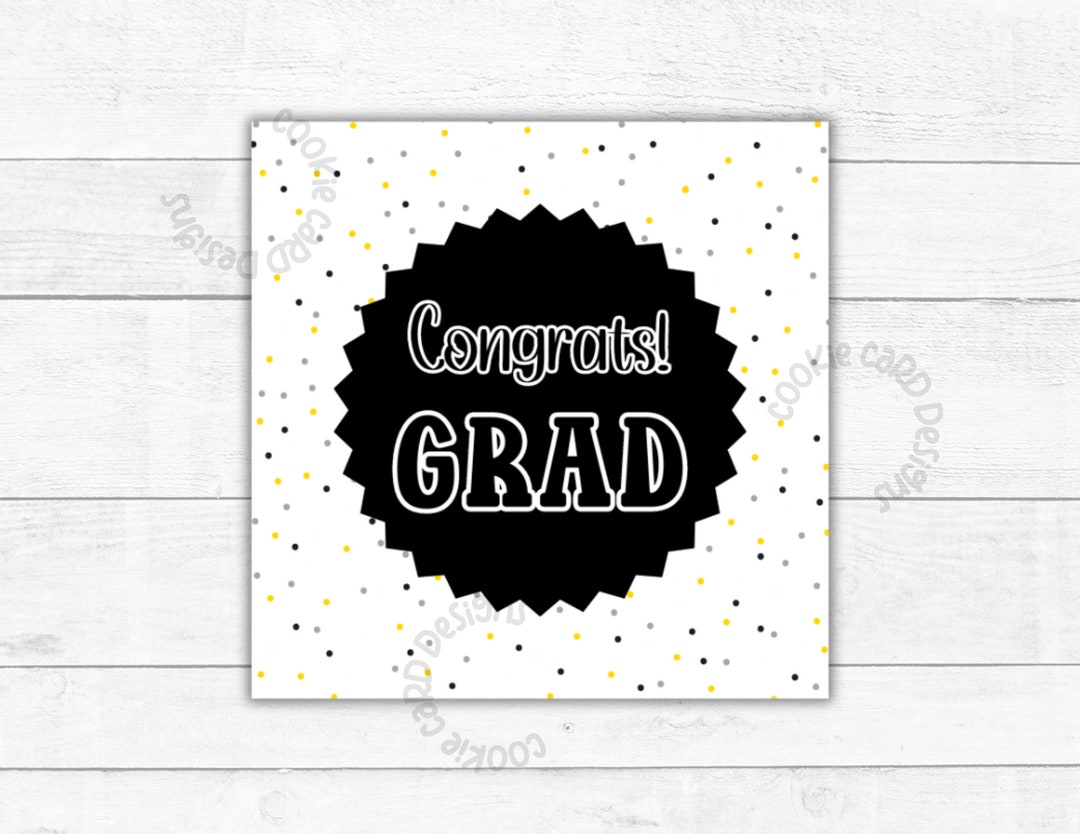 Congrats Grad Gift Tag - Congrats! GRAD 2024 - 2" & 2.5" Printable ...