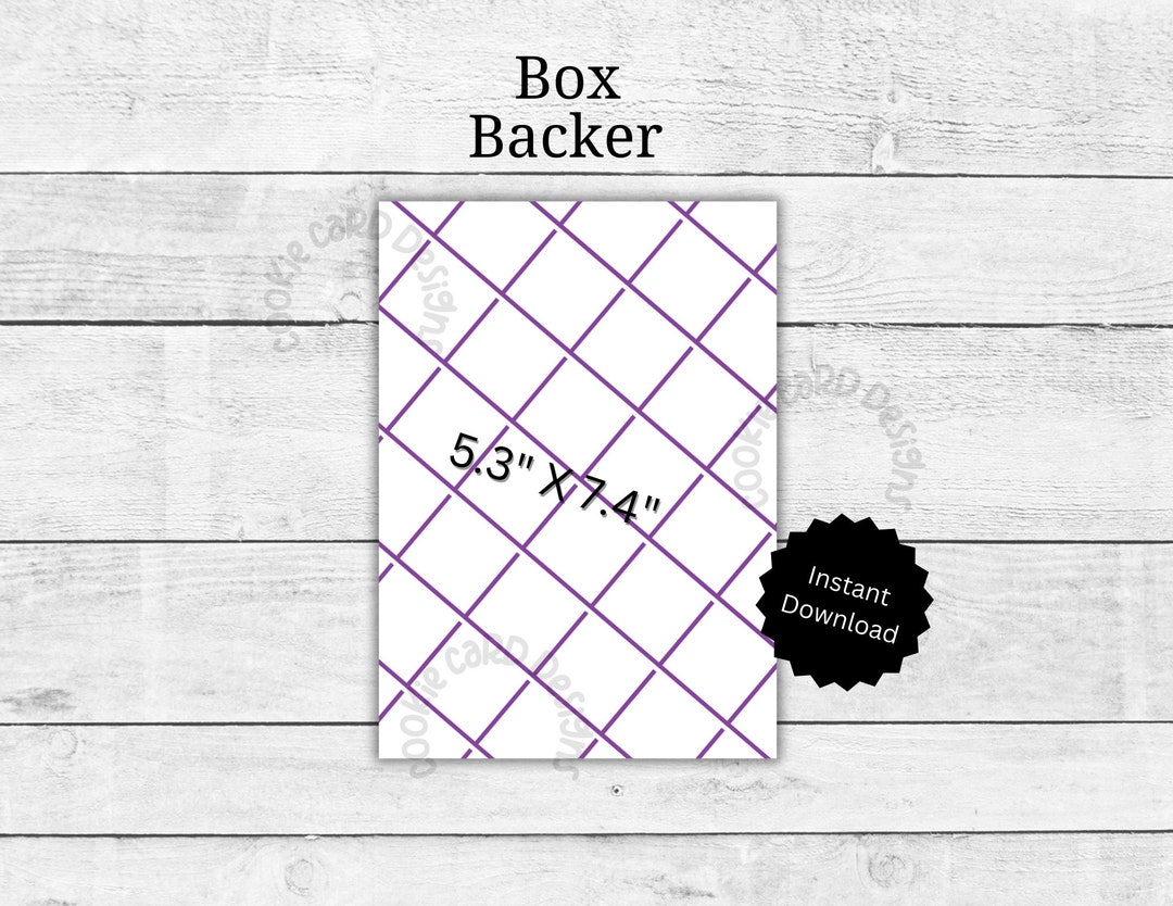 Cookie Box Backer Cards Printable Download Box Packaging Insert 2 Cards ...