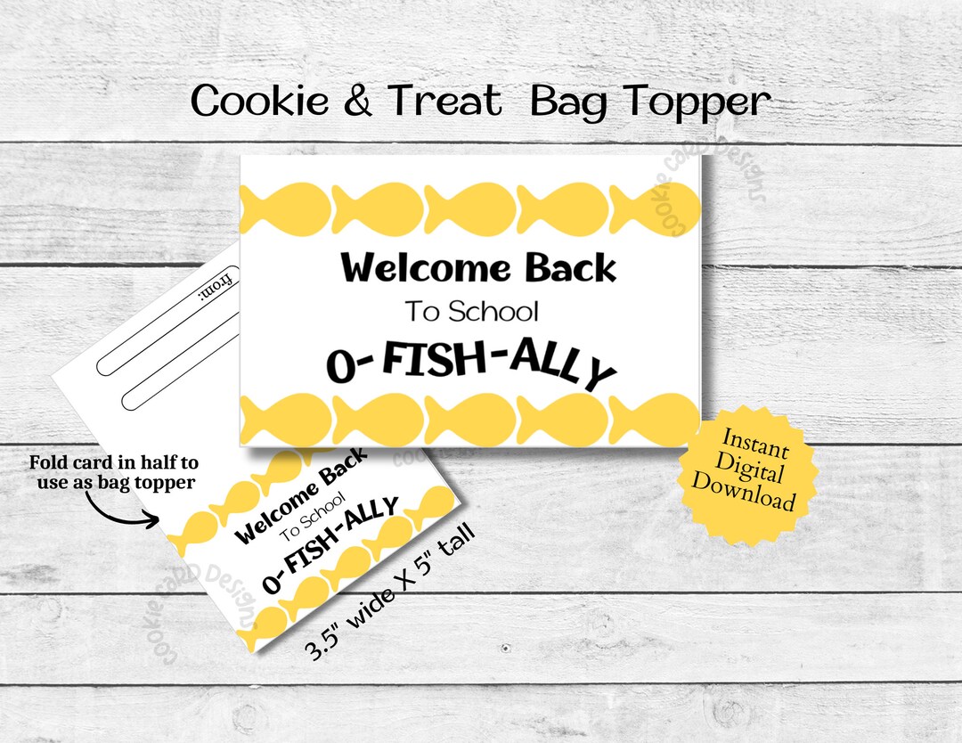 Back to School Bag Topper/cookie Card 3.5 X 5 Instant Download Cookie ...