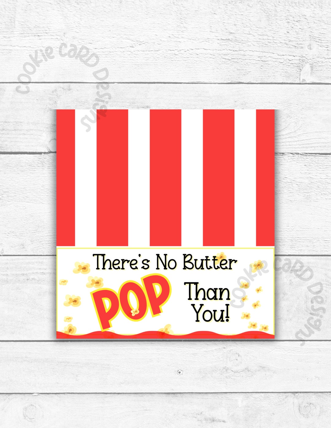 Father's Day Gift Tags - No Butter POP Than You - 2 Sizes Included - 2 ...