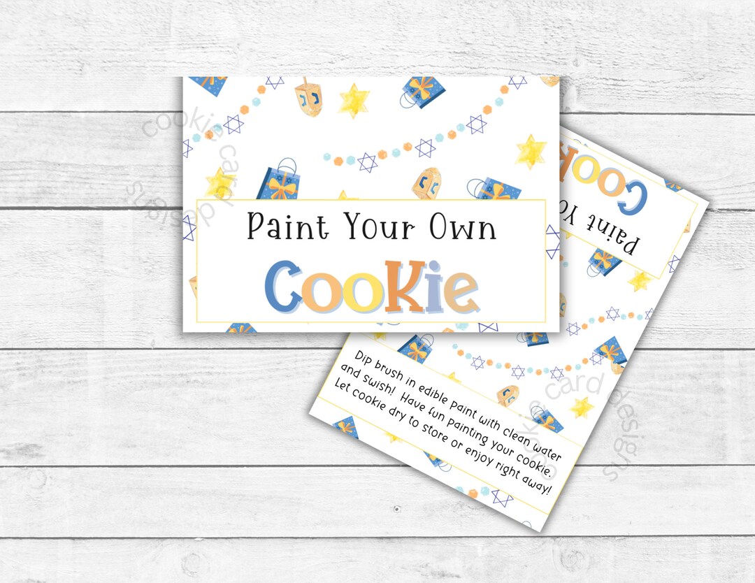 PYO Cookie Card - 3.5" X 5" Cookie/candy Cards - Packaging Party Favors ...