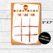 Tic Tac Toe Card - 5" X 7" - Fall/thanksgiving Game Activity ...
