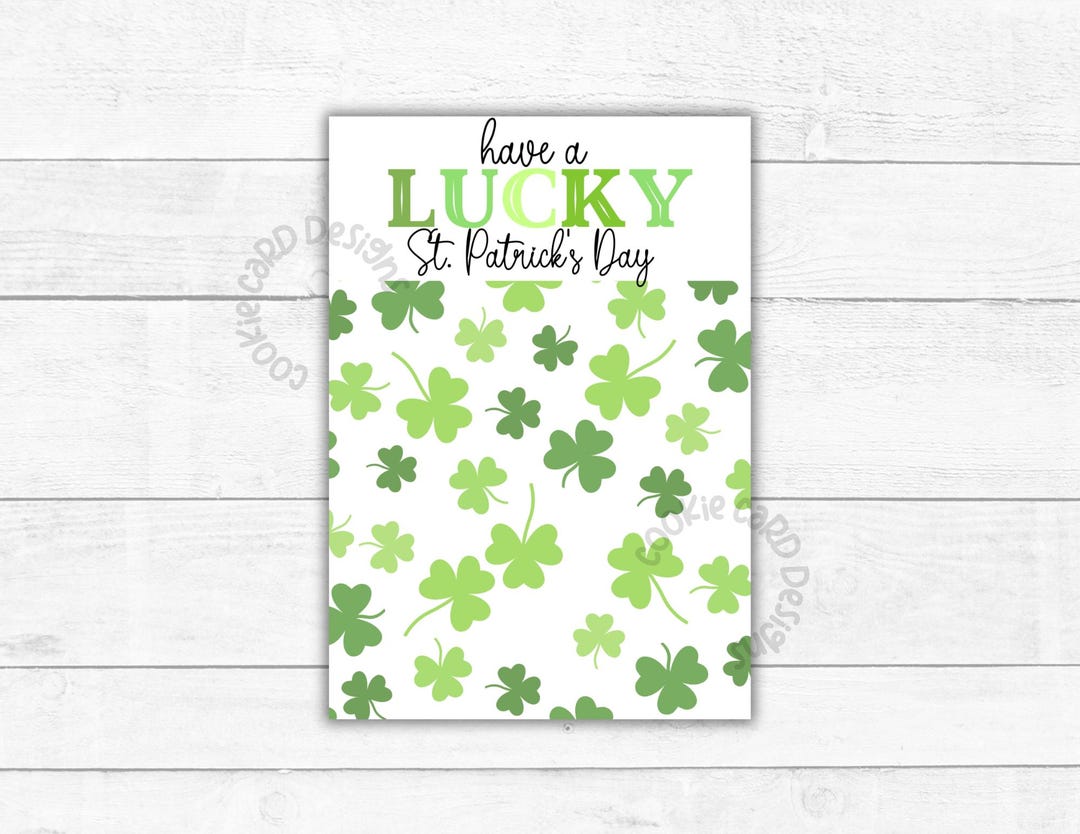 St. Patrick's Day Cards 3.5x5 Have A Lucky SPD Mini Cookie Treat Cards ...