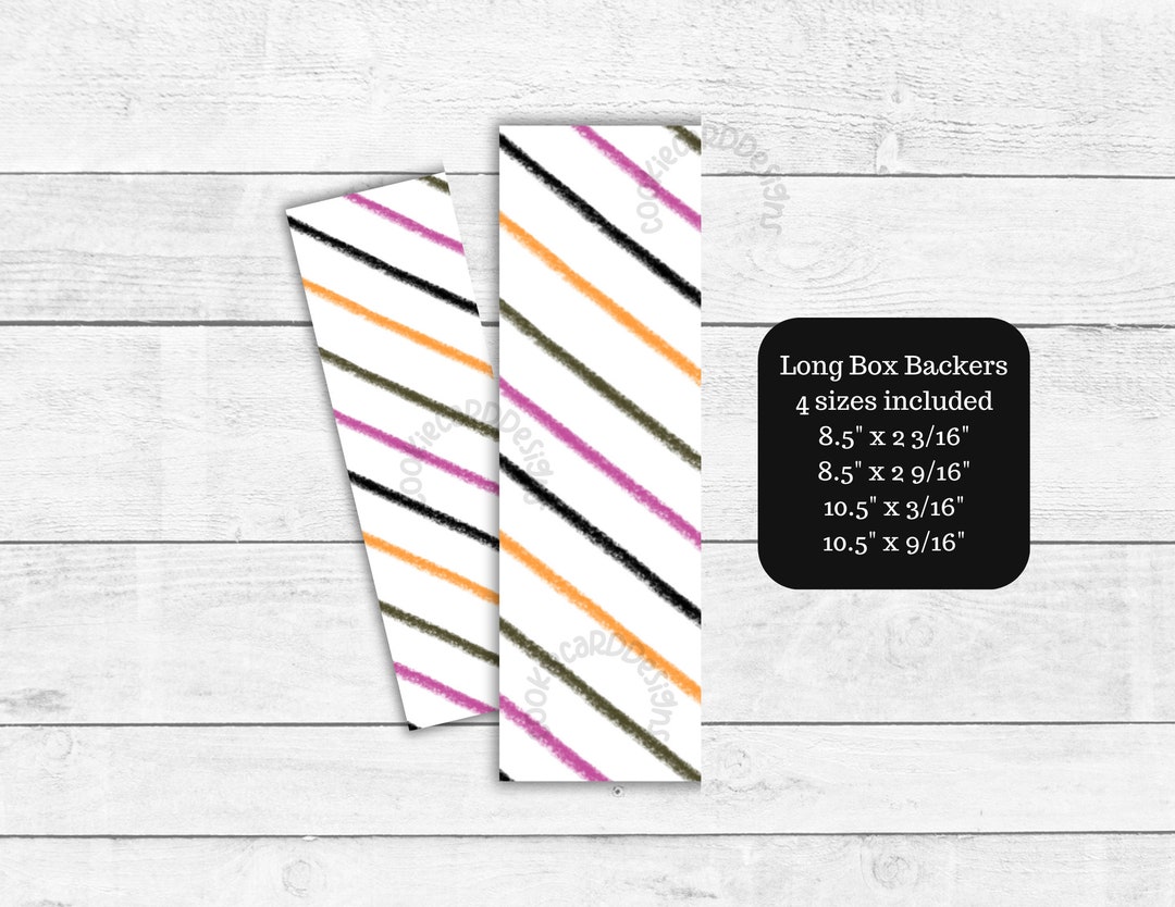 Long Cookie Box Backer Bundle Printable Download Packaging Insert for ...