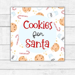 Cookies for Santa Christmas Tag 2" & 2.5" Printable Instant Download ...