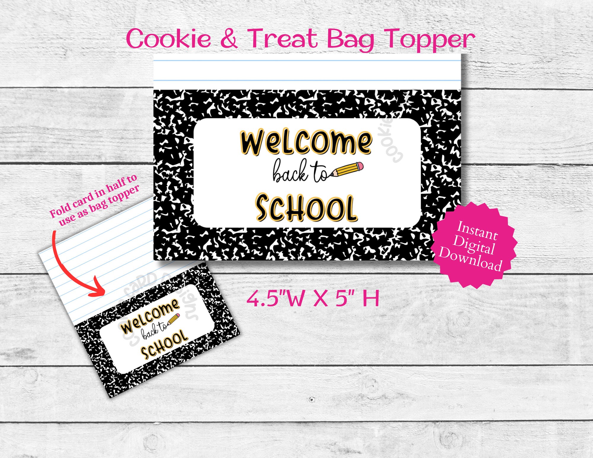 Welcome Back to School Bag Topper Instant Download - Etsy