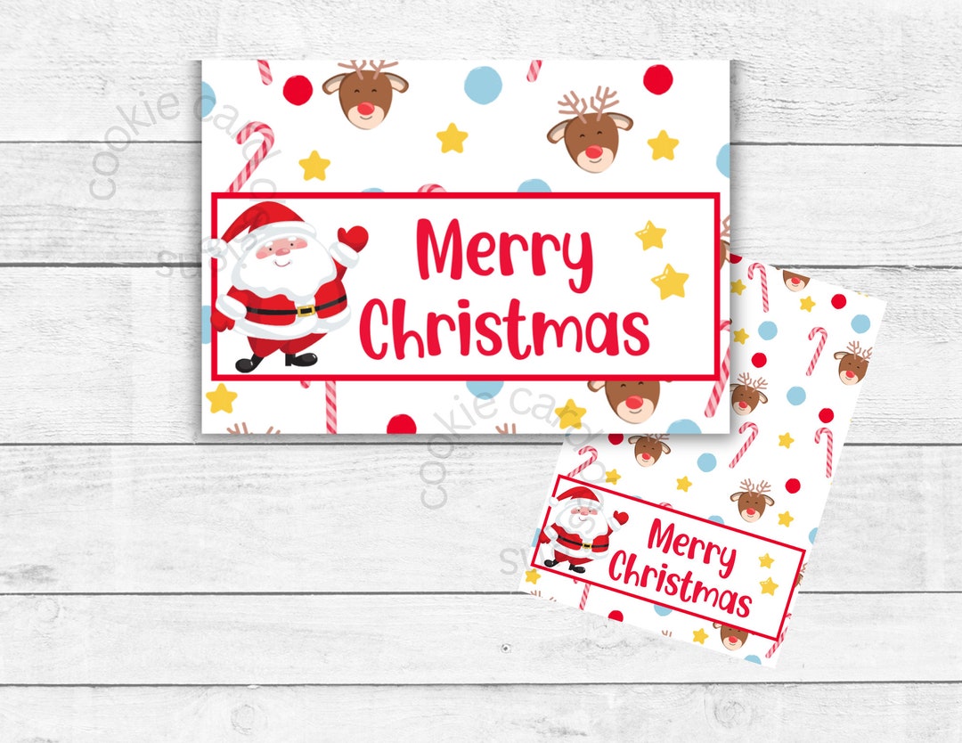 Merry Christmas Bag Topper - 3.5" X 5" Cookie/candy/snack Cello Bag ...