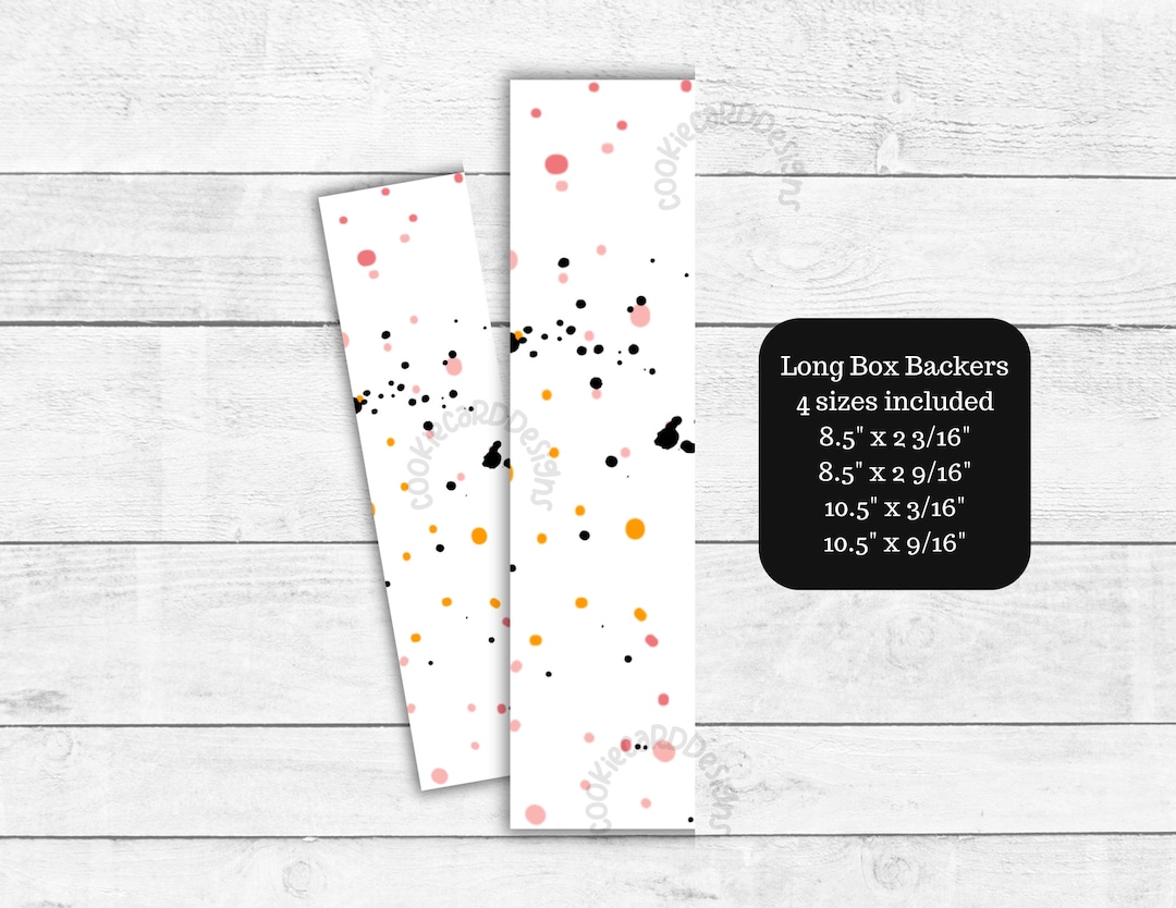 Long Cookie Box Backer Bundle - Packaging Insert for Long Boxes & Cello ...