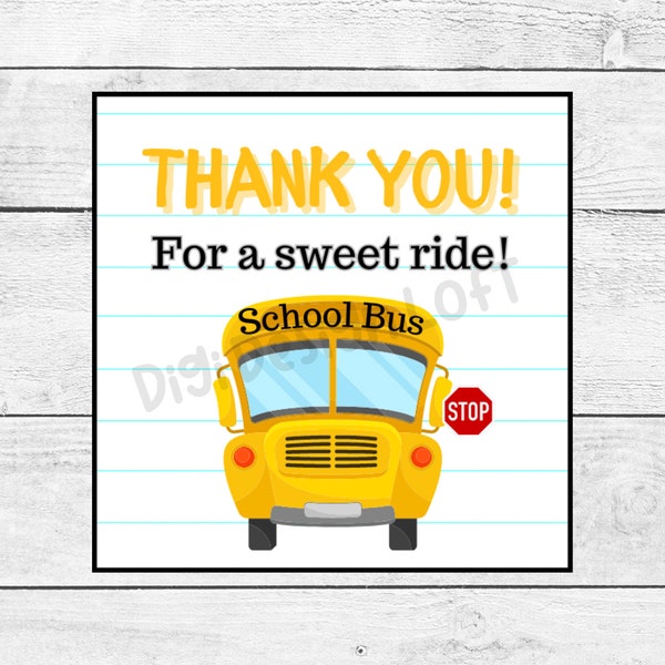 Bus Driver Thank You - Etsy