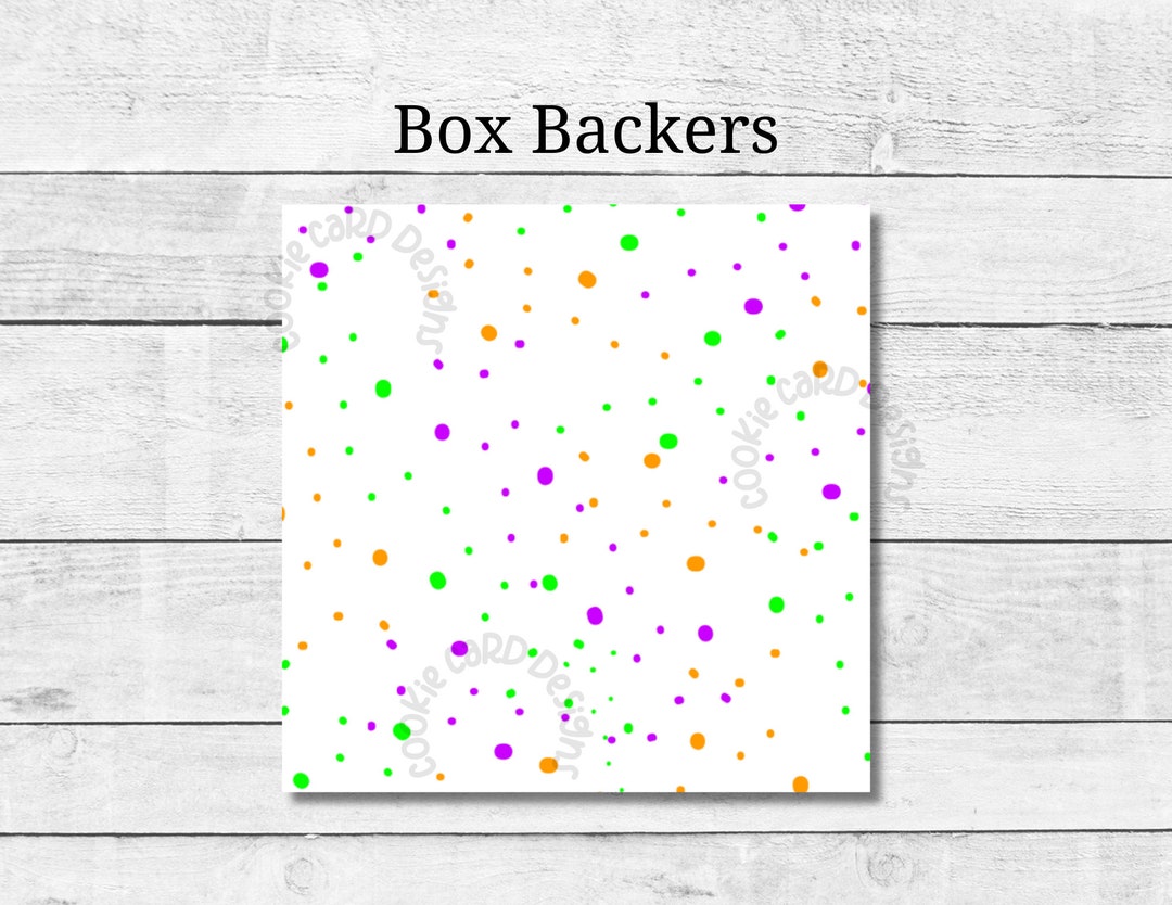 Cookie Box Backer Bundle - Printable Download - Halloween, Birthday ...