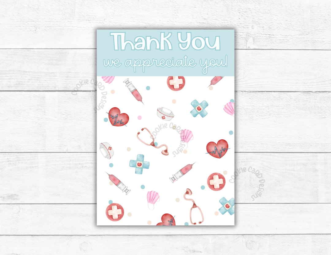 Medical Appreciation Card - Printable Thank You We Appreciate You ...
