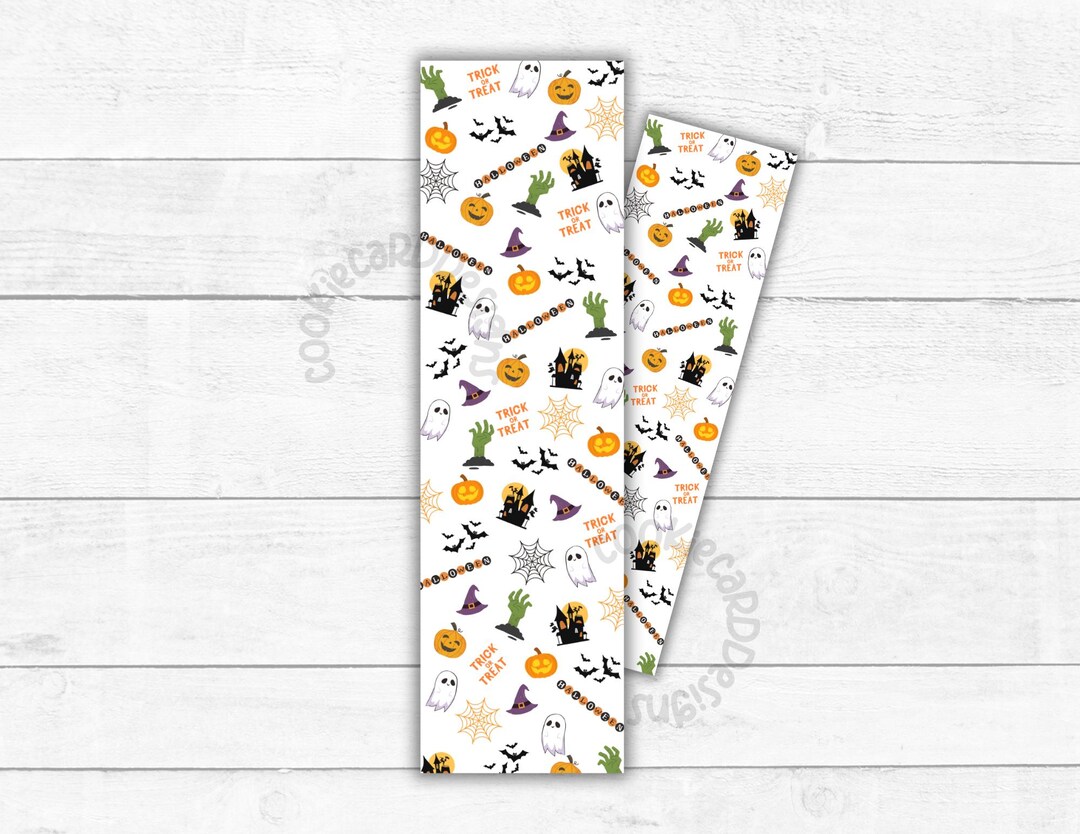 Long Box Backer 3 X 10.5 Cookie Box Backer Liner Happy Halloween, Trick ...