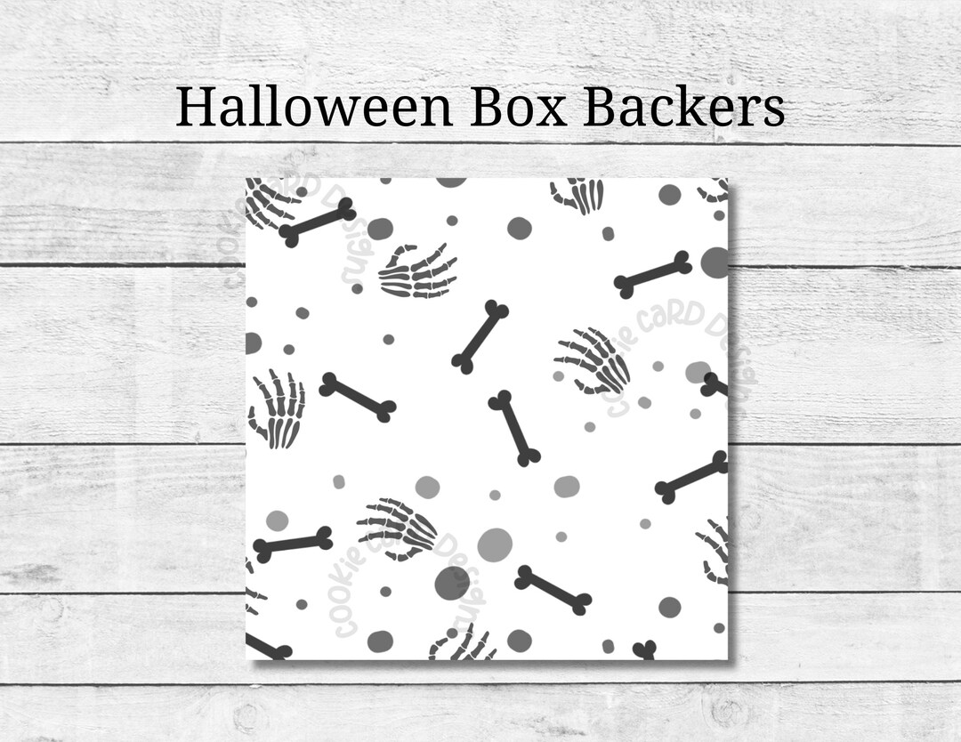 Cookie Box Backers Bundle - Printable Download - Halloween Skeleton ...