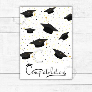 Graduation Card - Congratulations Graduation Cookie Card - XL Size 5" X ...