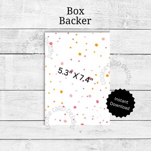 Cookie Box Backer Cards Printable Download Box Packaging Insert 2 Cards ...