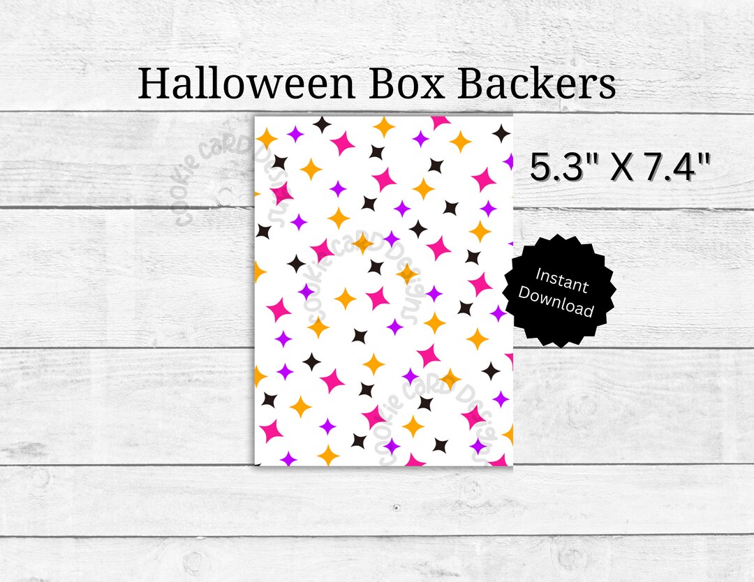 Cookie Box Backer Cards Printable Download Box Packaging Insert 2 Cards ...