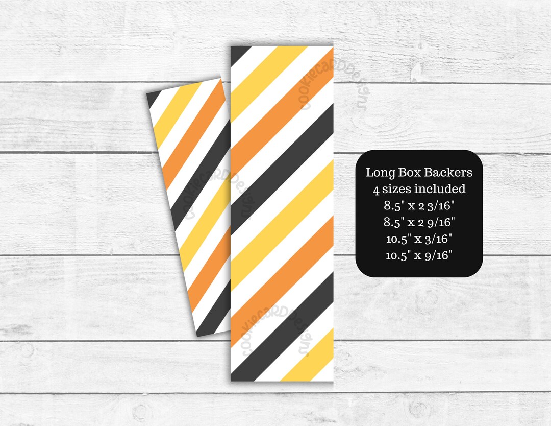 Long Cookie Box Backer Bundle Printable Download Packaging Insert for ...