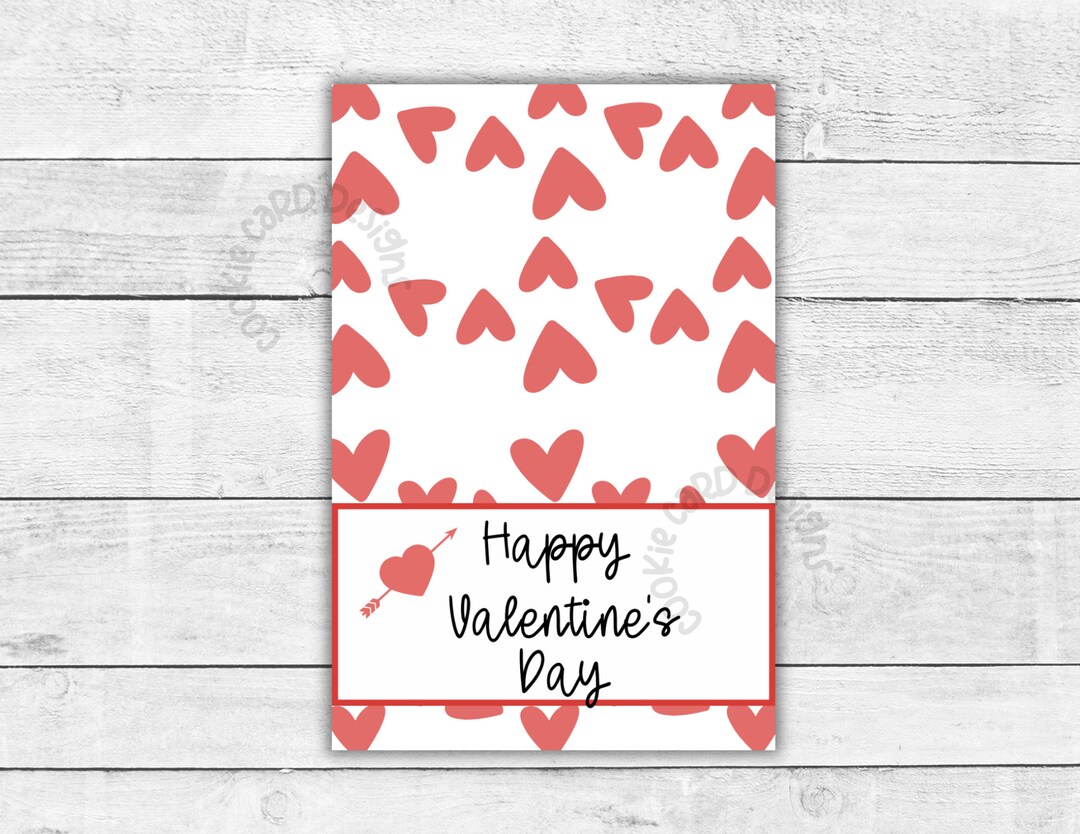 Happy Valentine's Day Cookie Bag Topper - Candy/treat/favor/goodie Bag ...