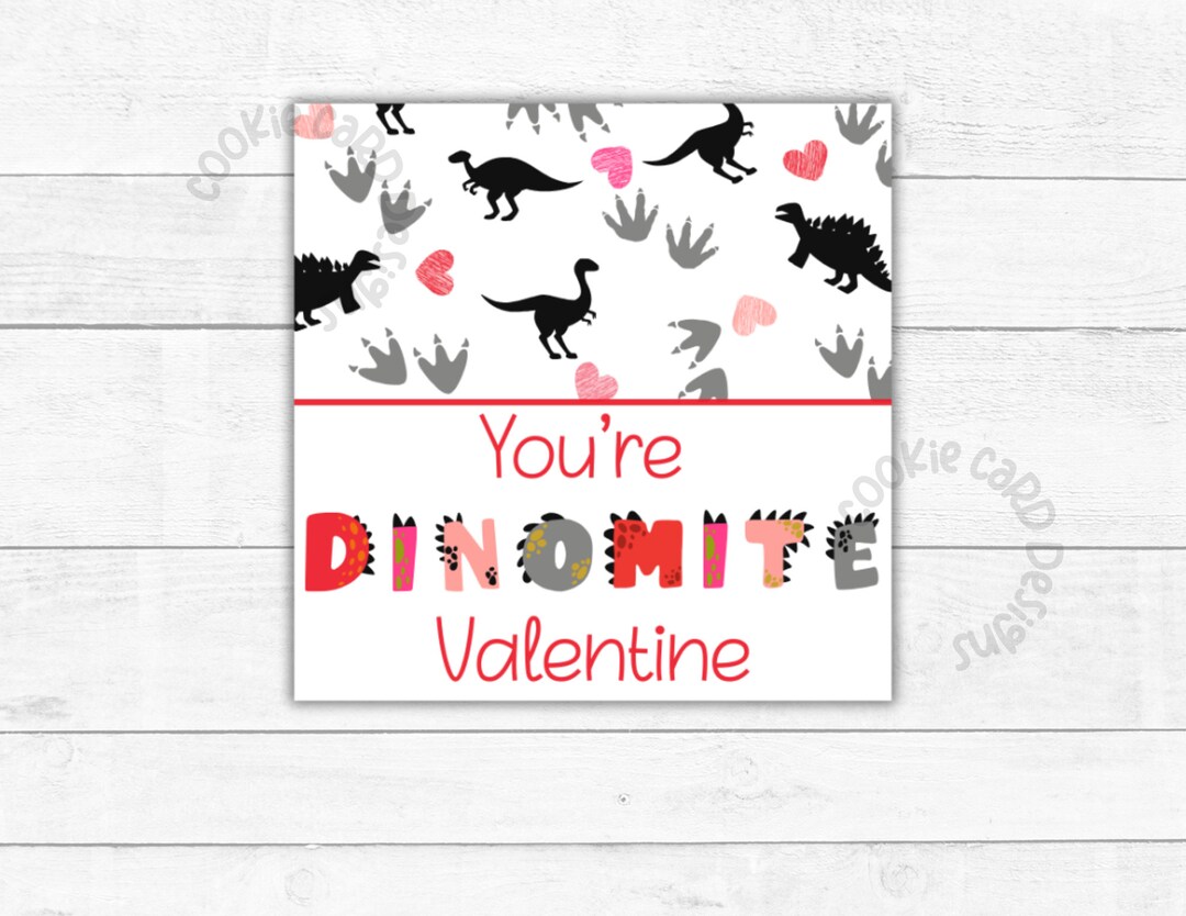 You're DINOMITE Valentine Gift Tags Valentine Gift Tag Instant ...