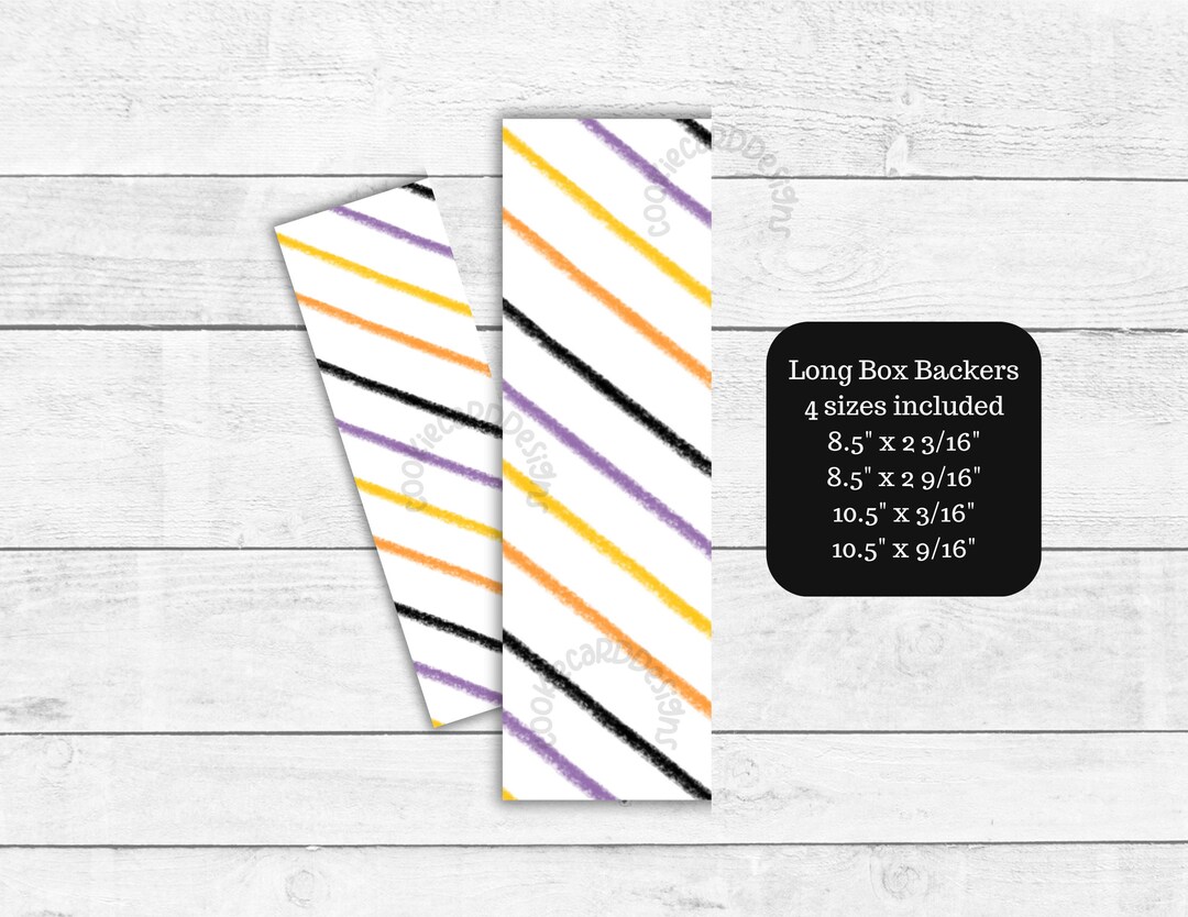 Long Cookie Box Backer Bundle Printable Download Packaging Insert for ...