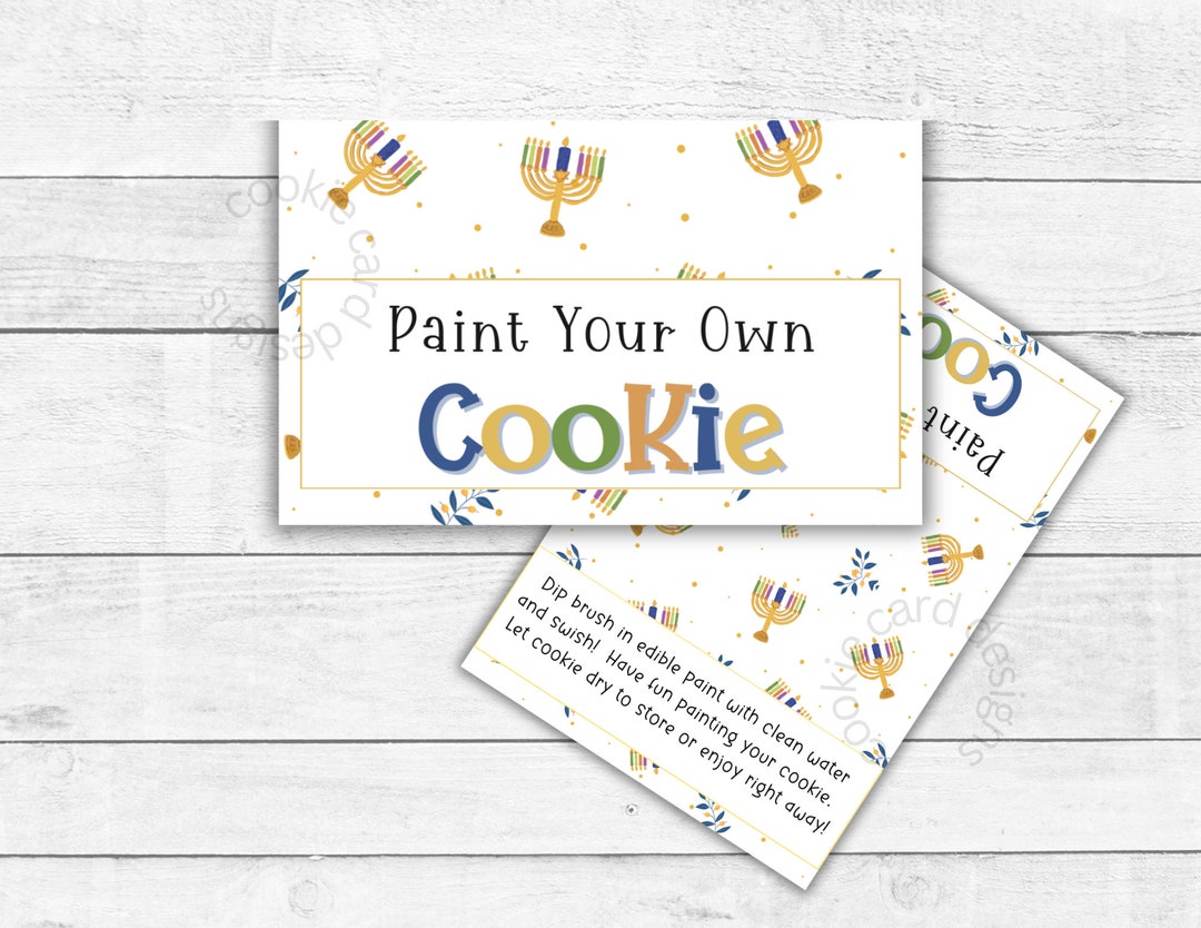 PYO Cookie Card - 3.5" X 5" Cookie/candy Cards - Packaging Party Favors ...