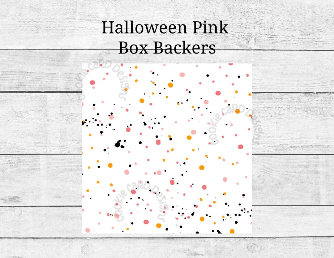 Cookie Box Backers Bundle Printable Download Halloween Pink Orange Dk ...
