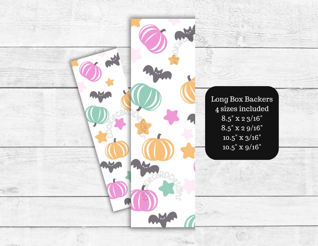 Long Cookie Box Backer Bundle - Printable Download - Packaging Insert ...