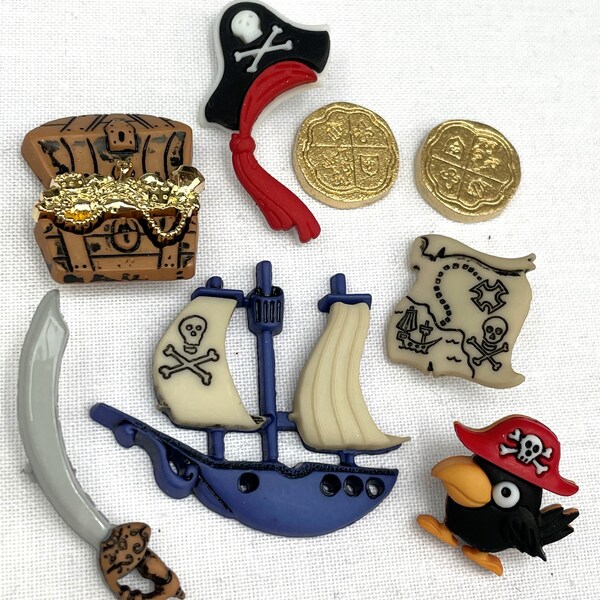 Pirate Buttons - Etsy