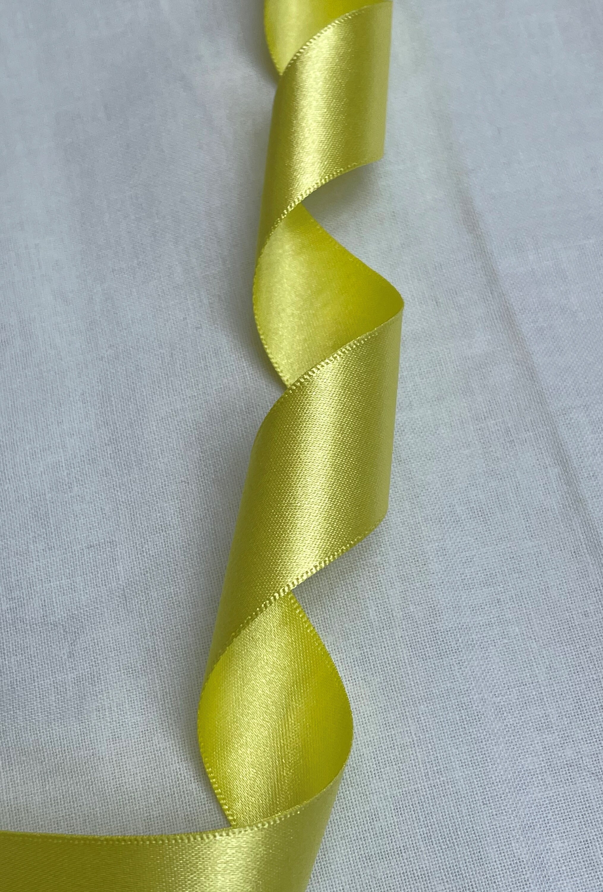 RIBBON LEMON YELLOW Double Satin Berisford Ribbon 50mm 35mm - Etsy