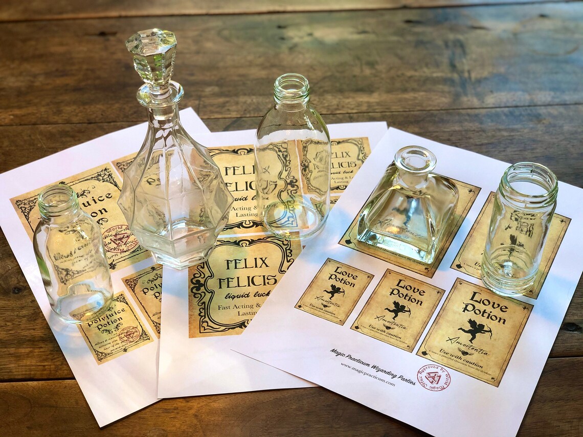 MINI Potion Labels DIY Mini Magic Potion Bottles HP Themed - Etsy