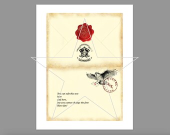 Editable Envelope, Magic School, Printable Letter From School of ...
