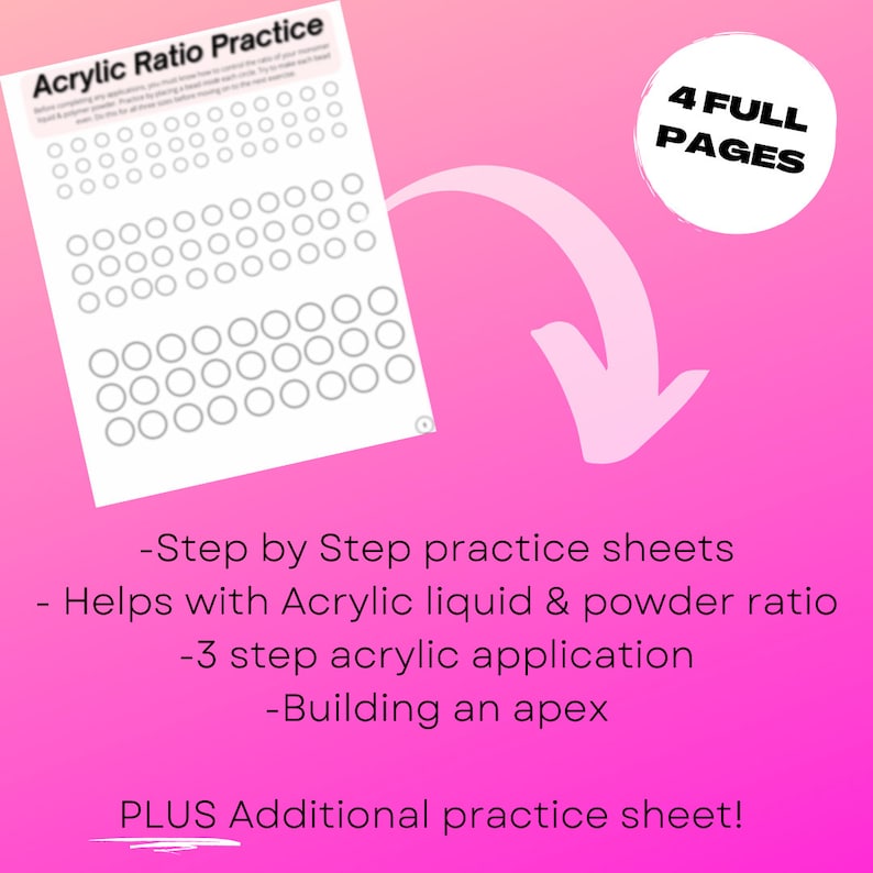 Acrylic Practice Sheets - Etsy