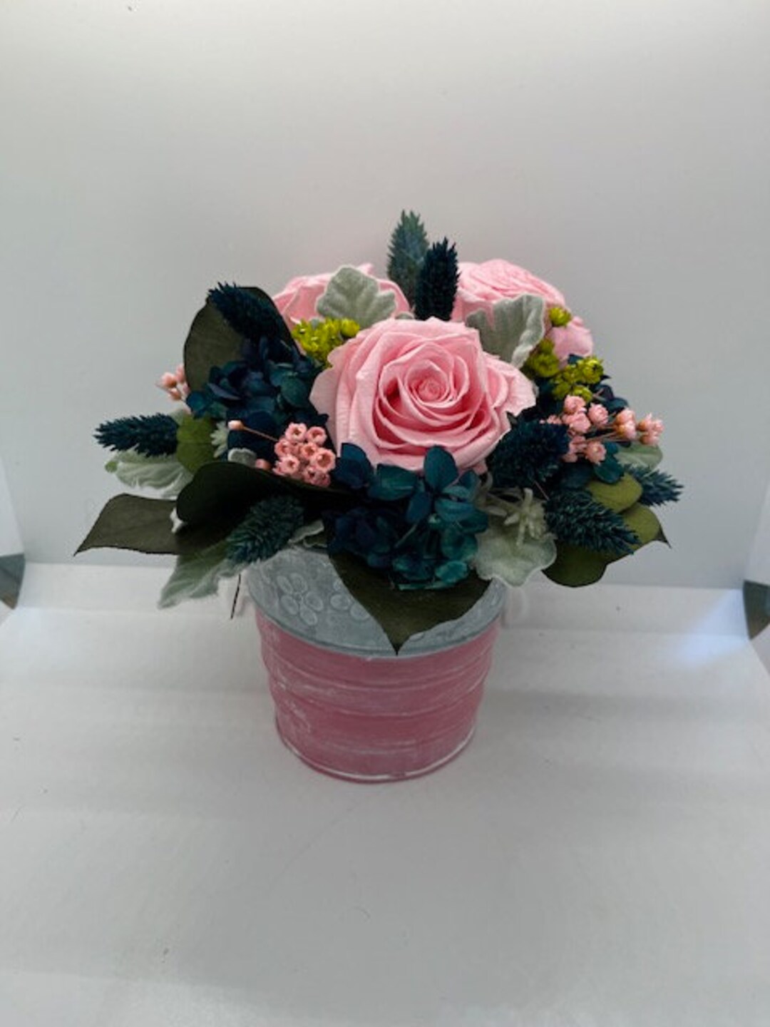 Dried Flower Arrangement, 3 Forever Roses, Preserved Dried Flowers. the ...