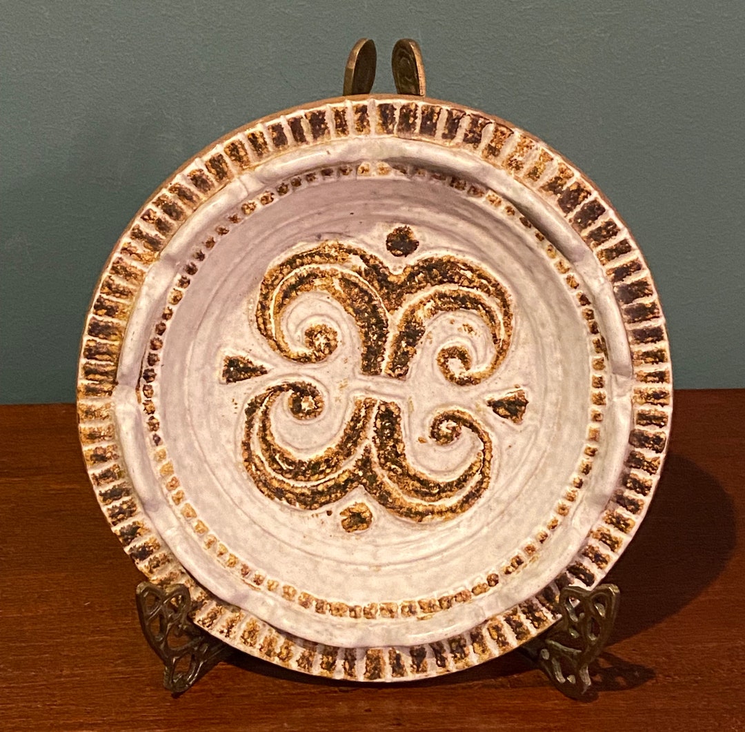 Vintage Large Treasure Craft USA Pottery Round Ashtray Trinket Dish ...