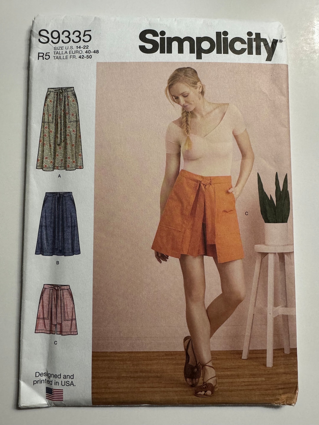 Simplicity S9335 Misses Skort and Pull-on Skirt Sewing Pattern, Sizes ...