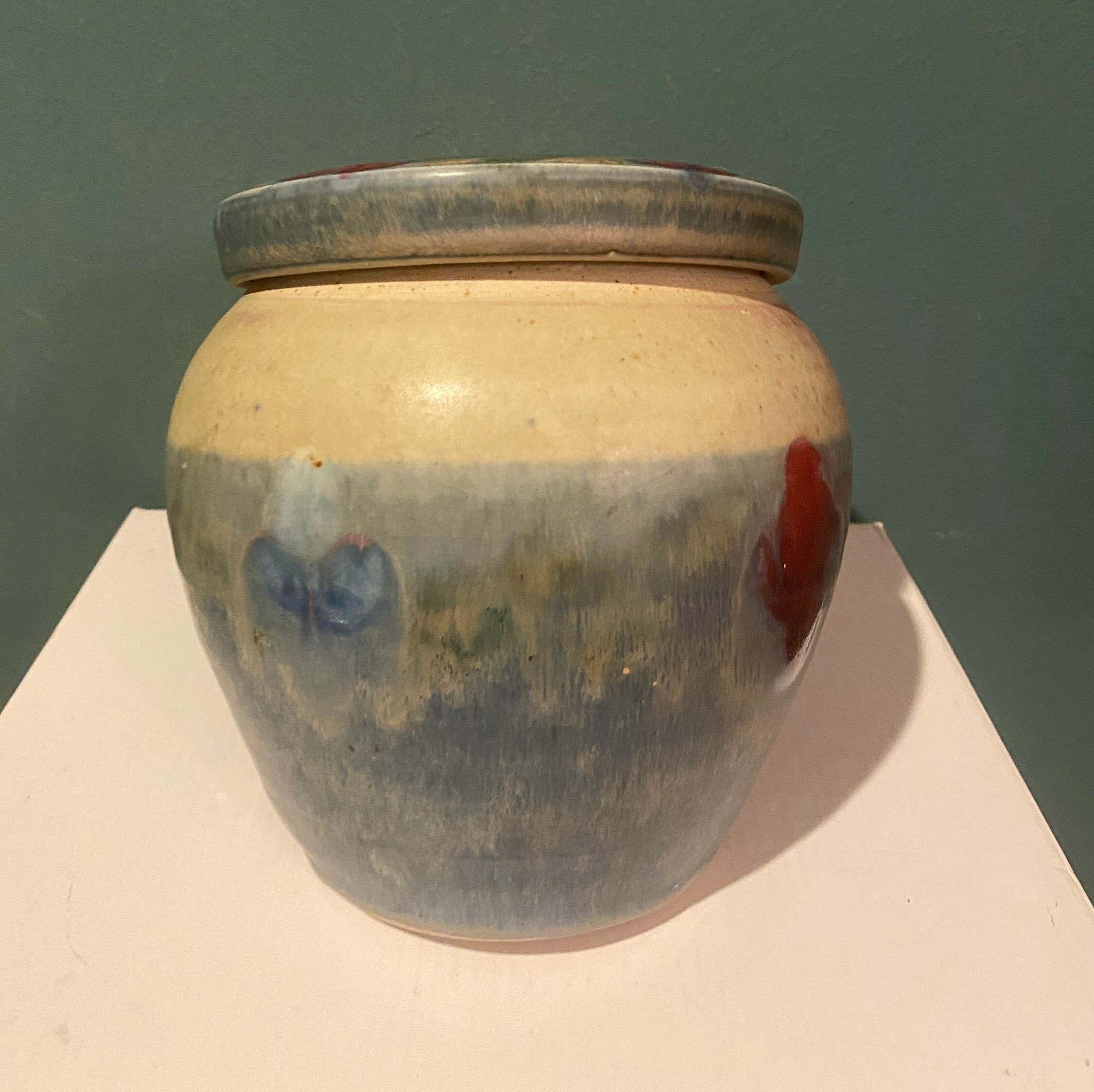 Studio Art Pottery Canister Jar Tilt Slant Lidded Signed Hand - Etsy