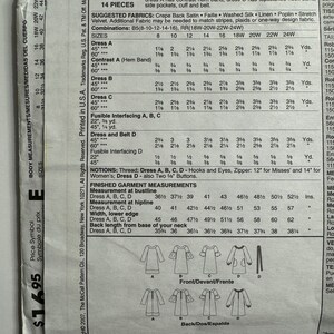 Mccalls M5555 Sewing Pattern Misses Womans Mid Knee Dress With Neck ...