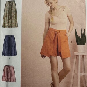 Simplicity S9335 Misses Skort and Pull-on Skirt Sewing Pattern, Sizes ...