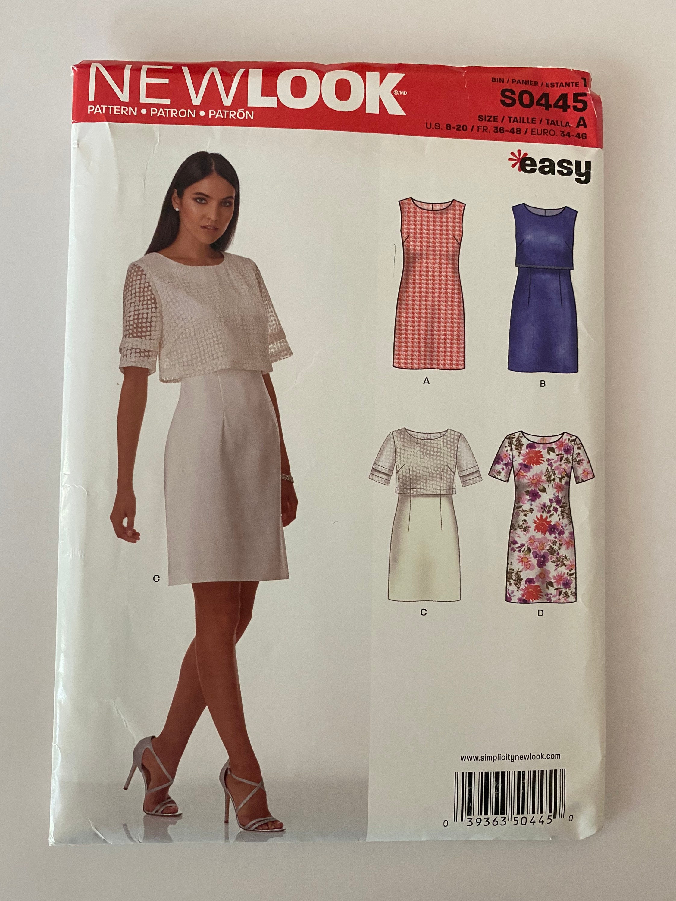 New Look S0445 Dress Sewing Pattern, Misses Sizes 8-20, Uncut - Etsy