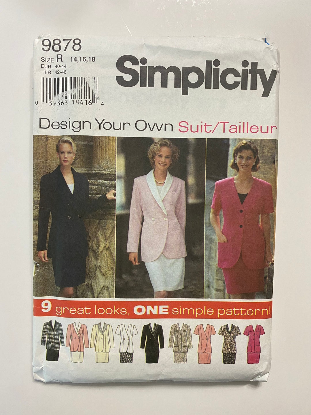 Simplicity 9878 Misses' Suit – Jacket, Skirt Sewing Pattern, Size 14-18 ...