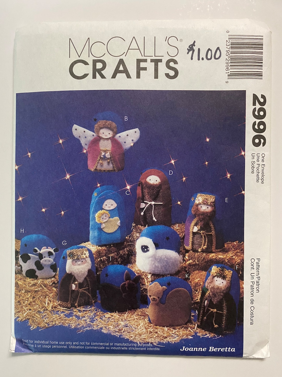 Vintage Mccall's Crafts 2996 Nativity Sewing Pattern 2000, UNCUT - Etsy