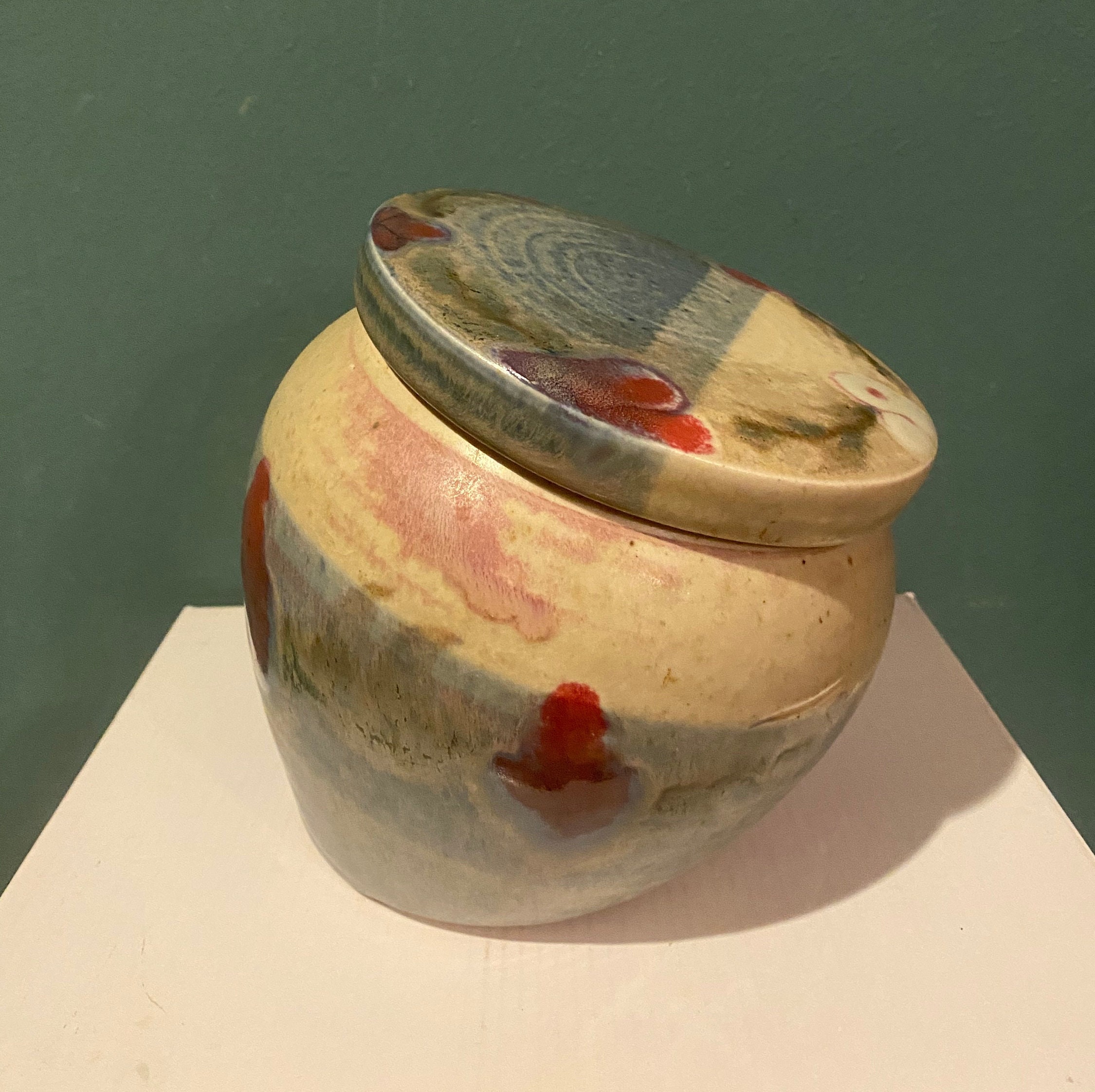 Studio Art Pottery Canister Jar Tilt Slant Lidded Signed Hand - Etsy
